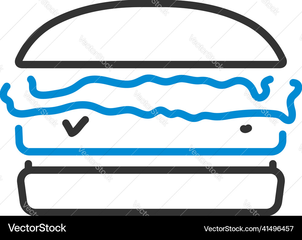 Icon of hamburger Royalty Free Vector Image - VectorStock