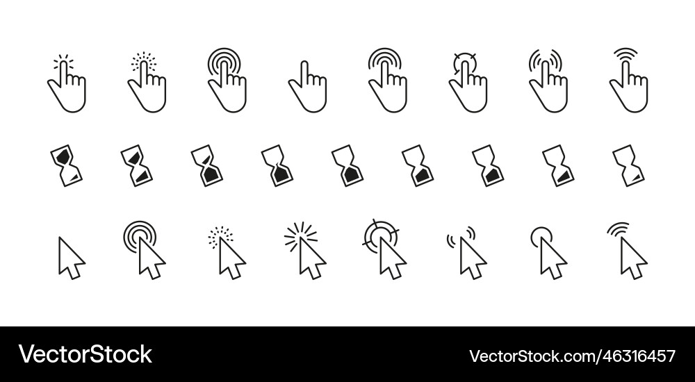 Interface cursor icon computer mouse click arrow Vector Image