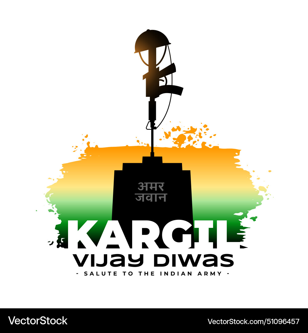Kargil vijay diwas celebration background Vector Image