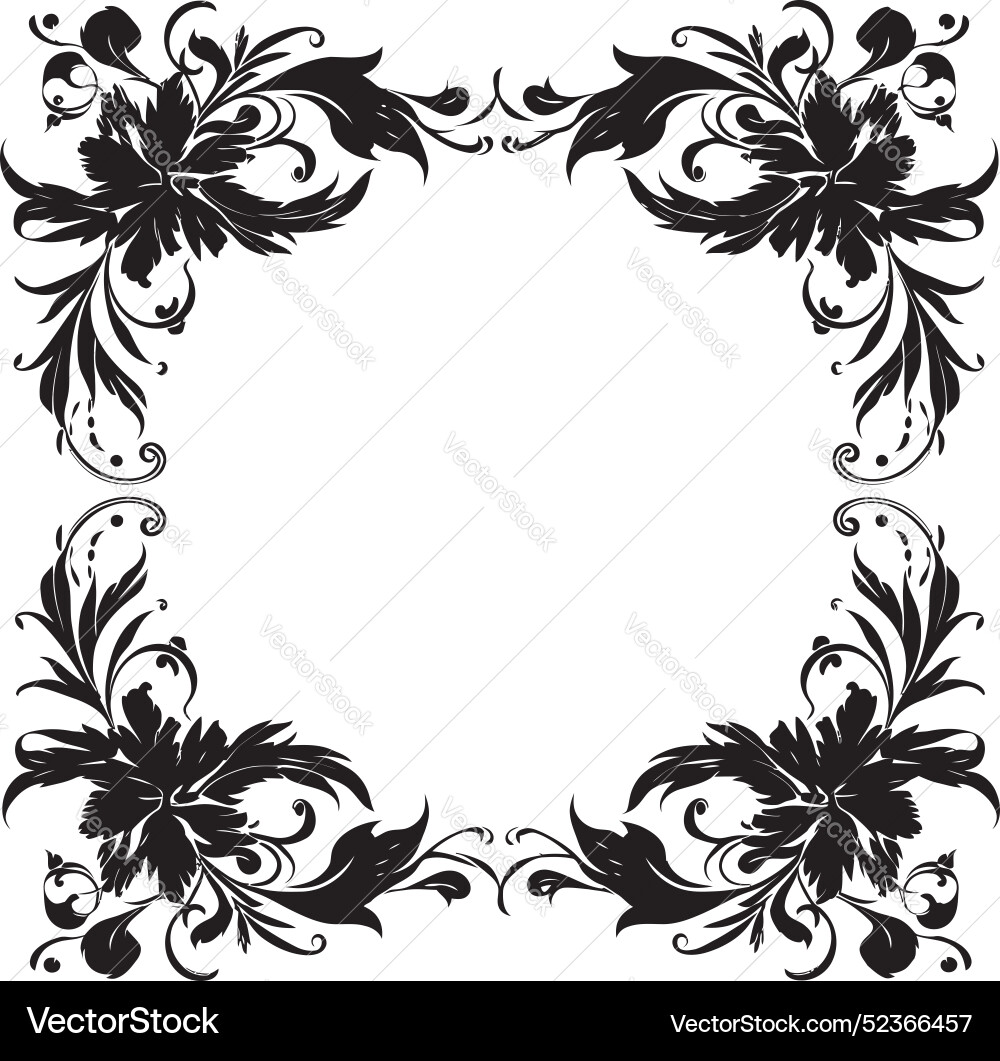 Modern opulence black frame design in for logos Vector Image