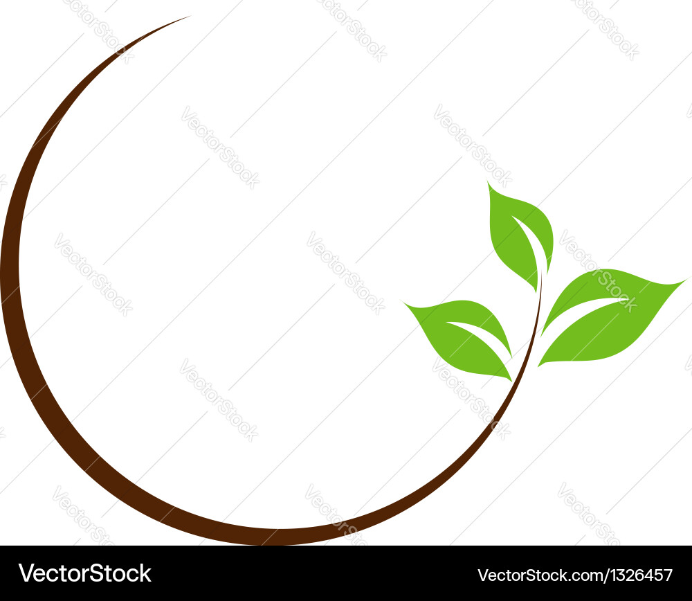 Nature & Wellness Leaf Logo Royalty Free Vector Image