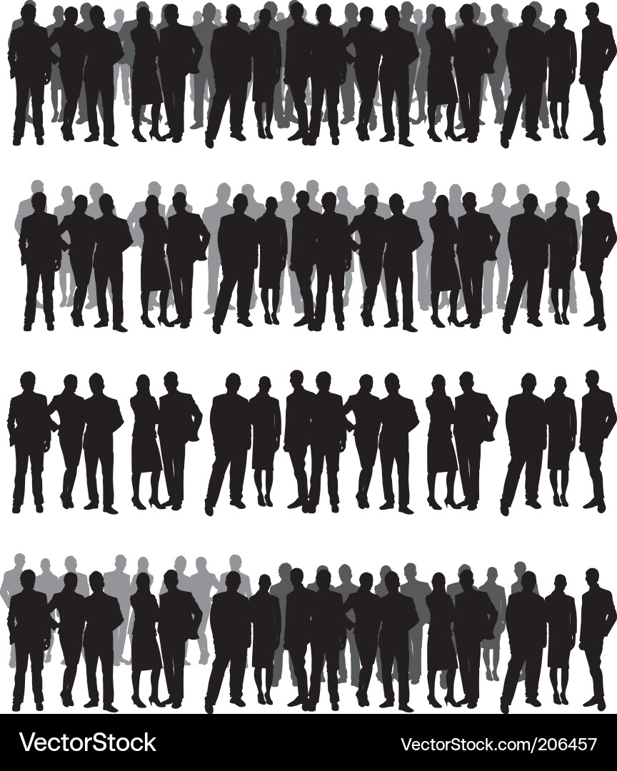 People crowd Royalty Free Vector Image - VectorStock