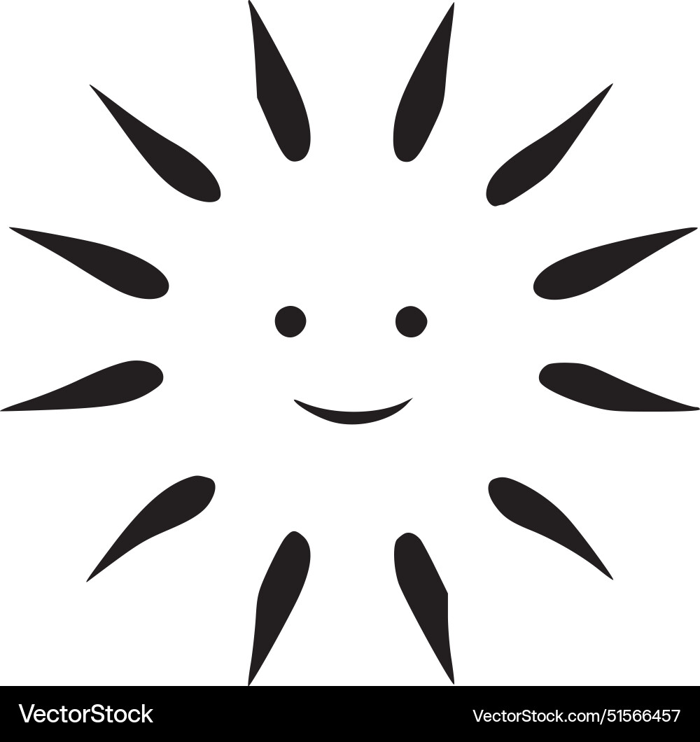 Sunshine - minimalist and flat logo Royalty Free Vector