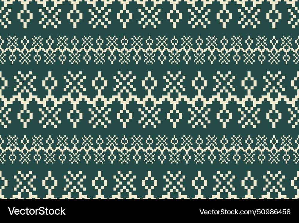 Aztec tribal embroidery stripes pattern Royalty Free Vector