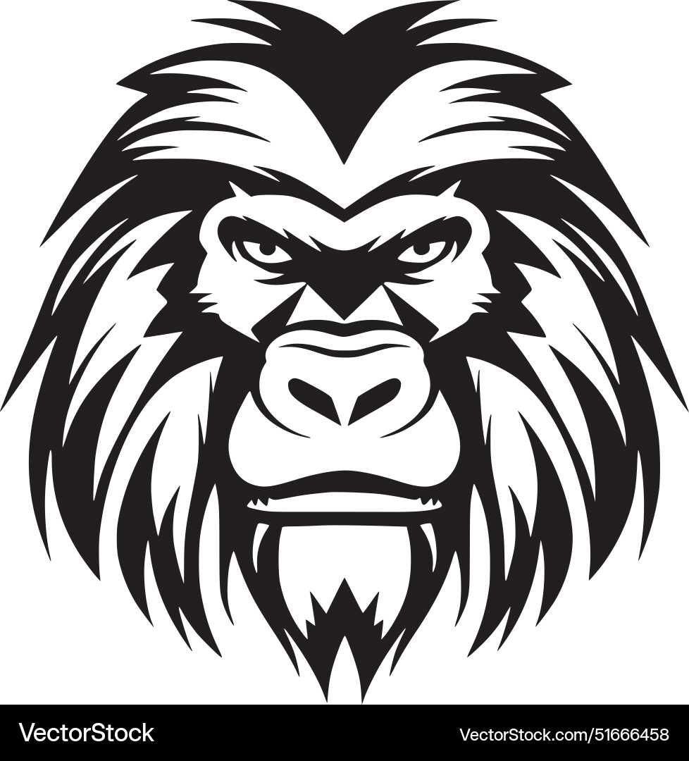 Baboon - minimalist and simple silhouette Vector Image