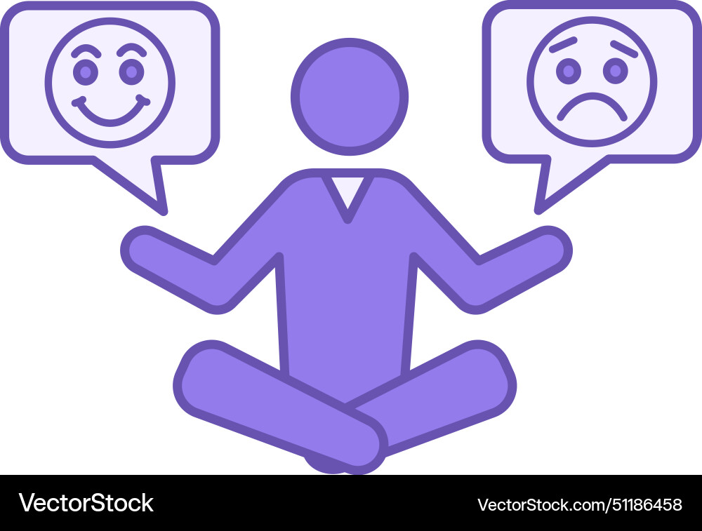 Color icon manage your emotions Royalty Free Vector Image