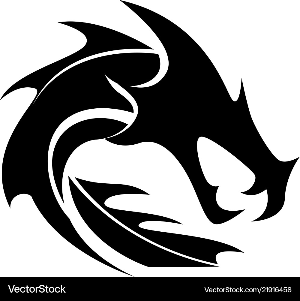Drachen-Logo Lizenzfreies Vektorbild - VectorStock