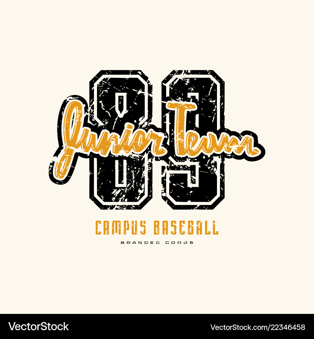 Emblem of baseball junior team Royalty Free Vector Image