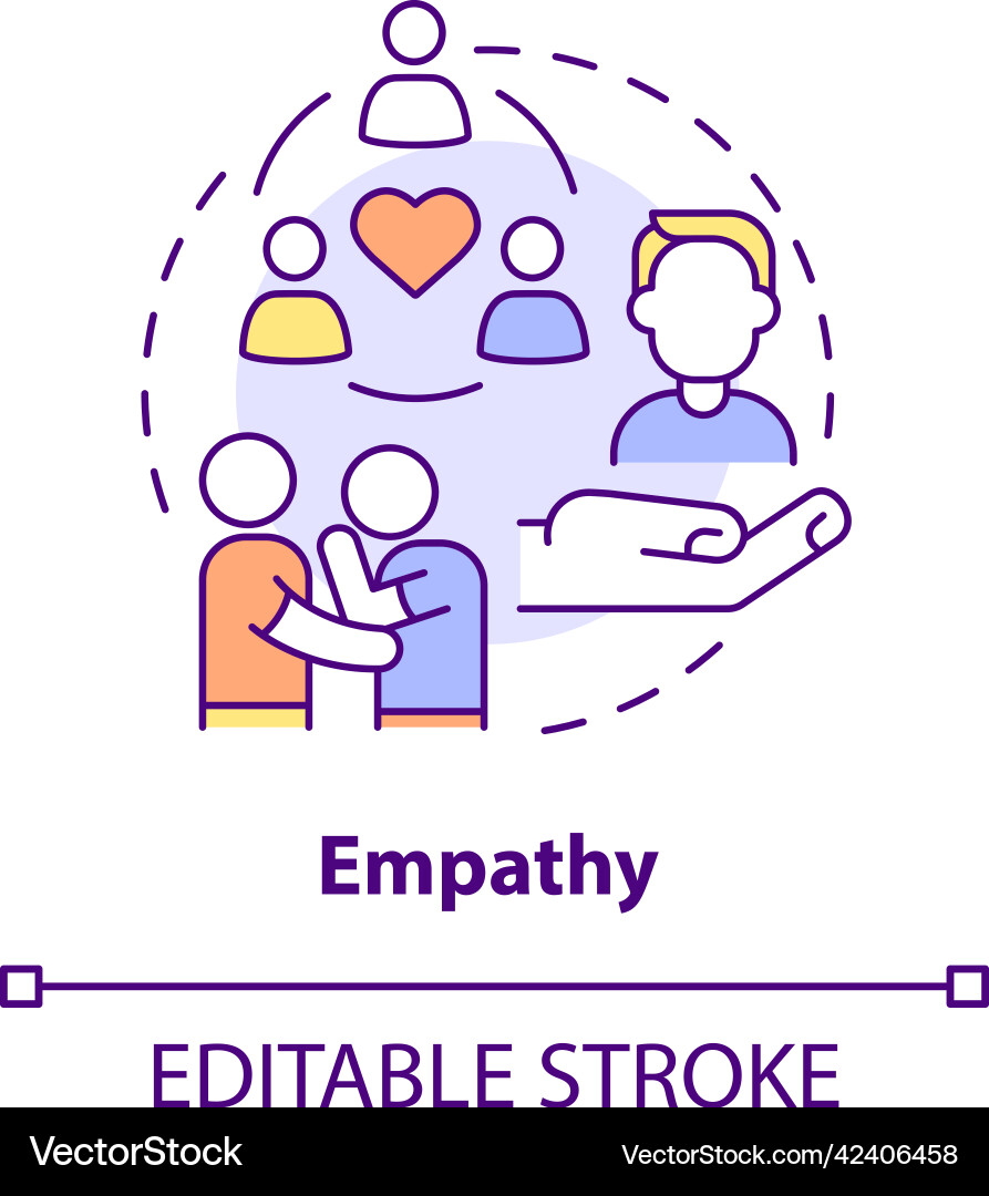 Empathy concept icon Royalty Free Vector Image
