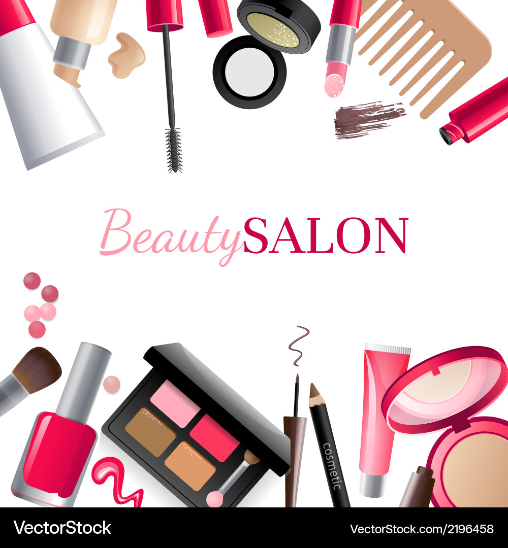 Glamorous make-up background Royalty Free Vector Image
