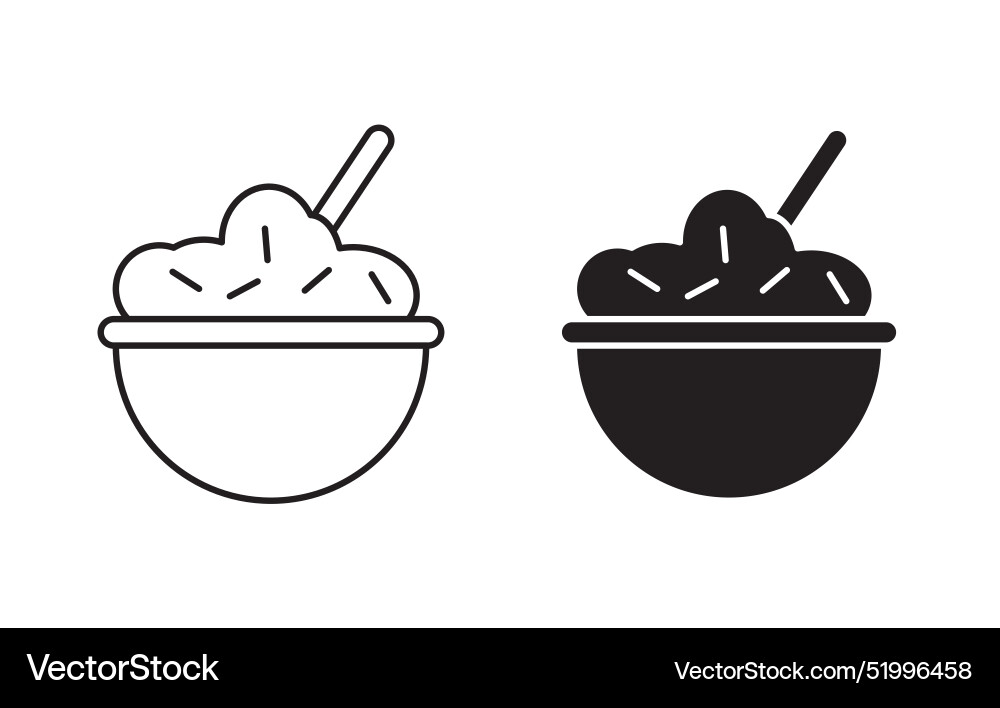 Granola outline icon collection or set granola Vector Image