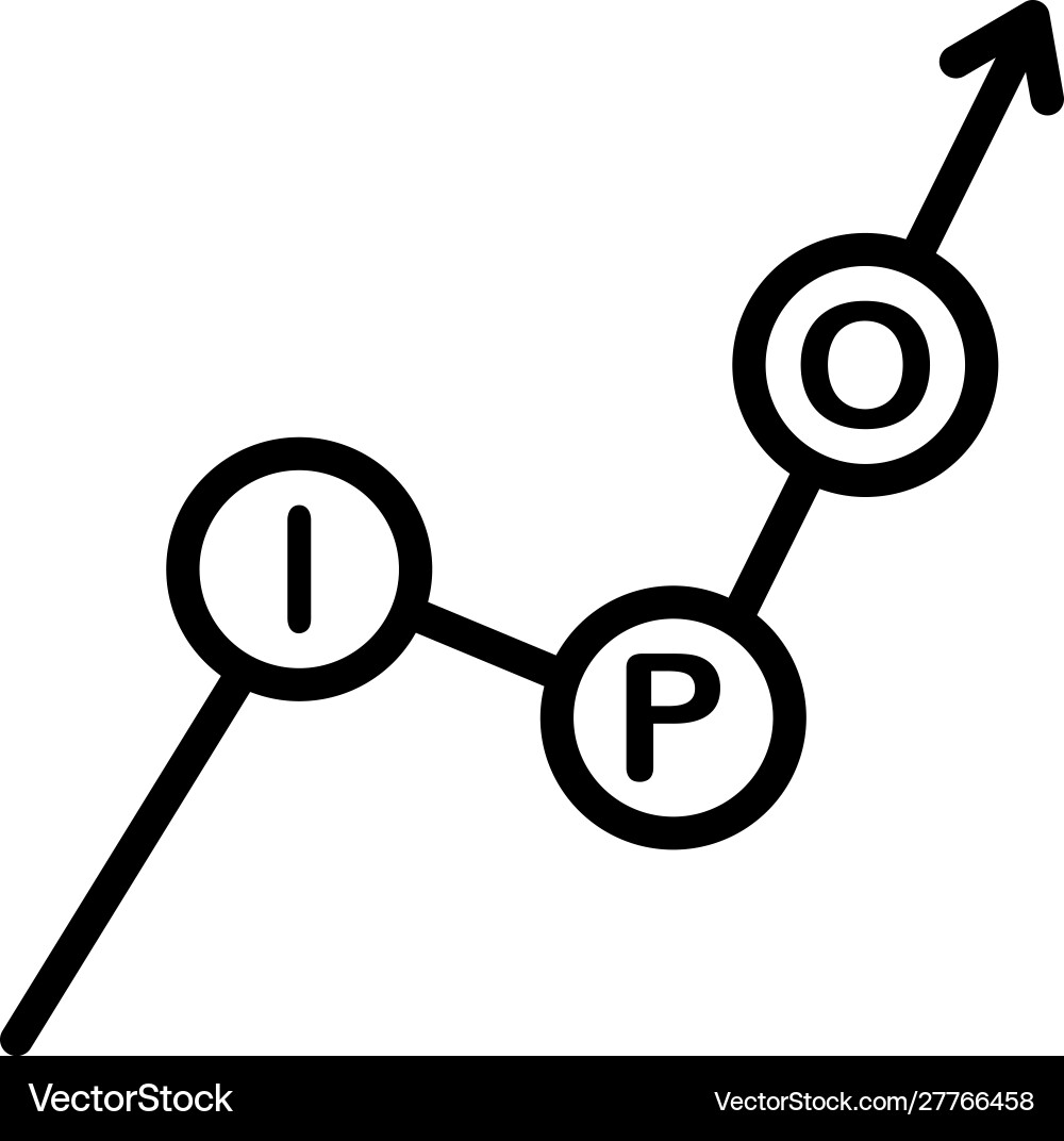 Ipo Royalty Free Vector Image - VectorStock