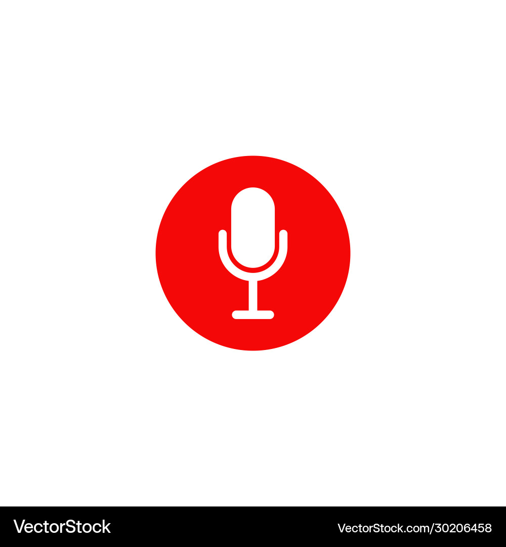 Microphone mic icon logo design template Vector Image