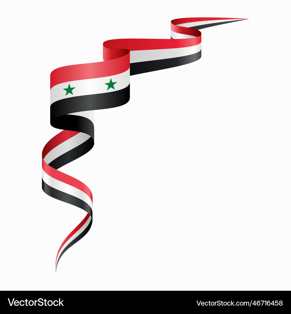 Syrian flag wavy abstract background Royalty Free Vector