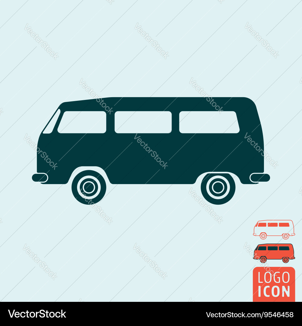 Vintage Camper Van Icon Royalty Free Vector Image