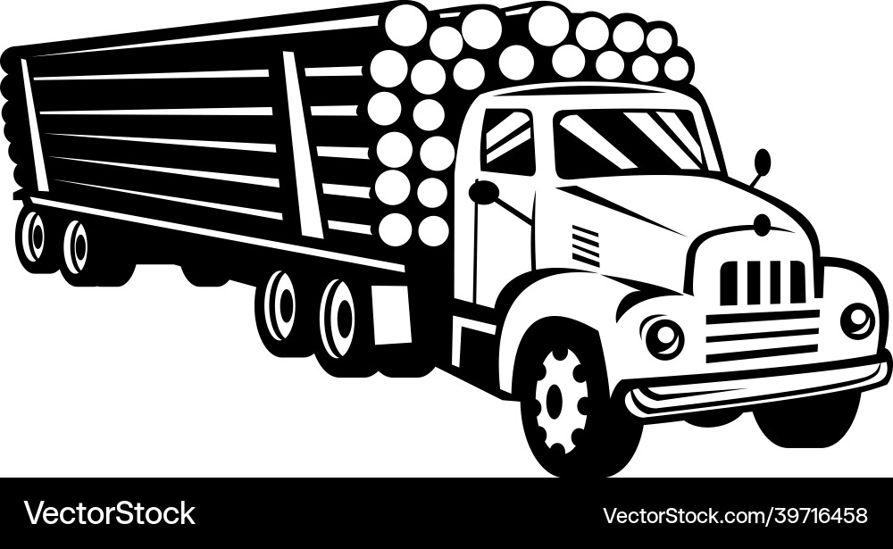 Vintage Logging Truck Royalty Free Vector Image