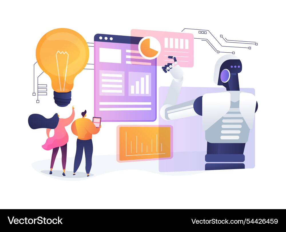 Ai-powered energy consumption analysis abstract Vector Image