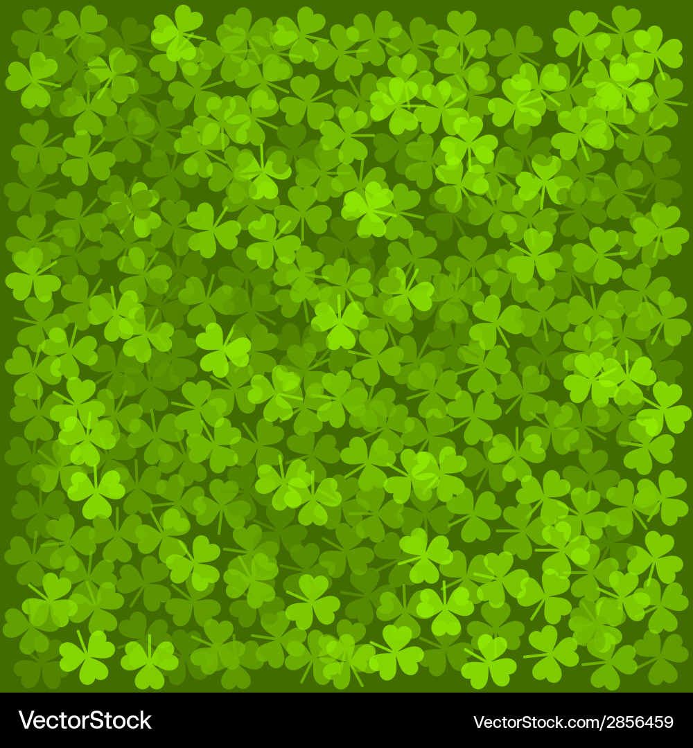 Clover leaves background green texture Royalty Free Vector