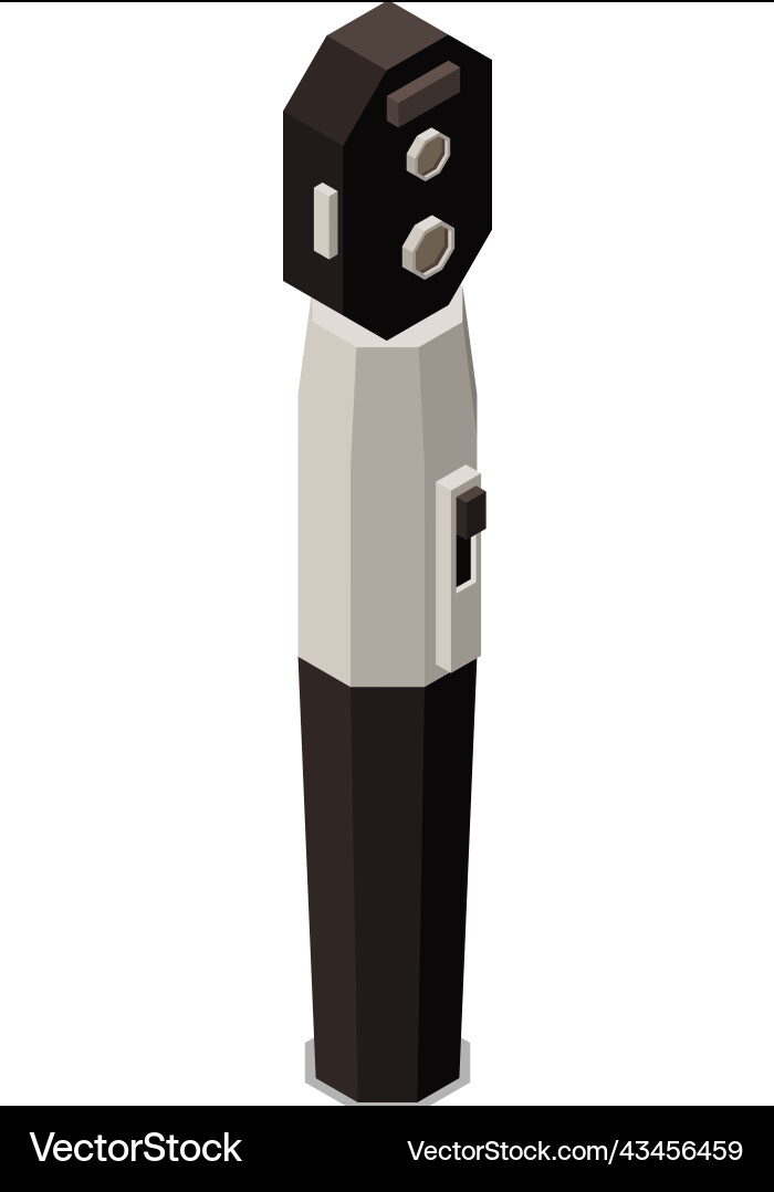 Eyesight scanner stick composition Royalty Free Vector Image