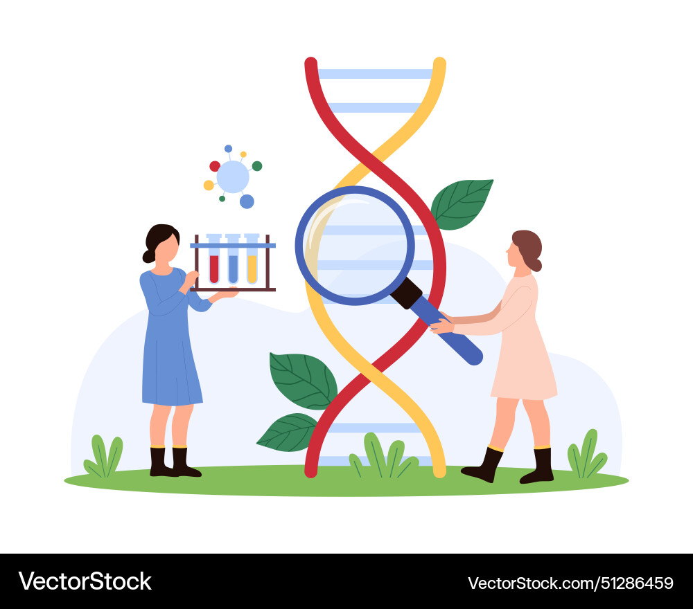 Genetic analysis in laboratory investigation Vector Image