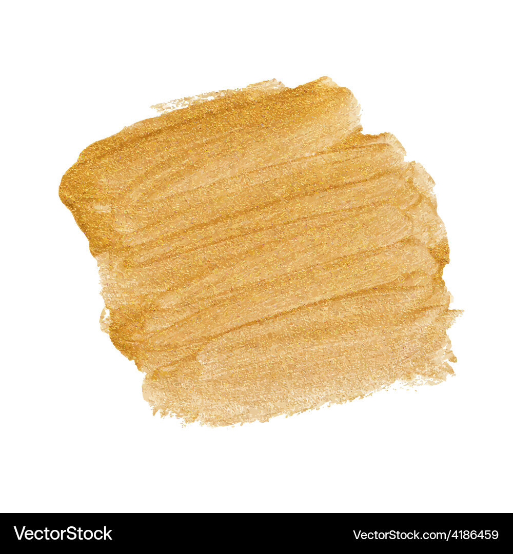 Golden Acrylic Paint Splatter Royalty Free Vector Image