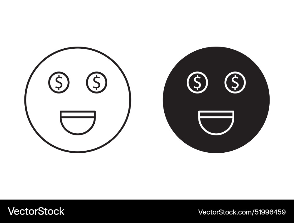 Greed flat line icon set thin Royalty Free Vector Image
