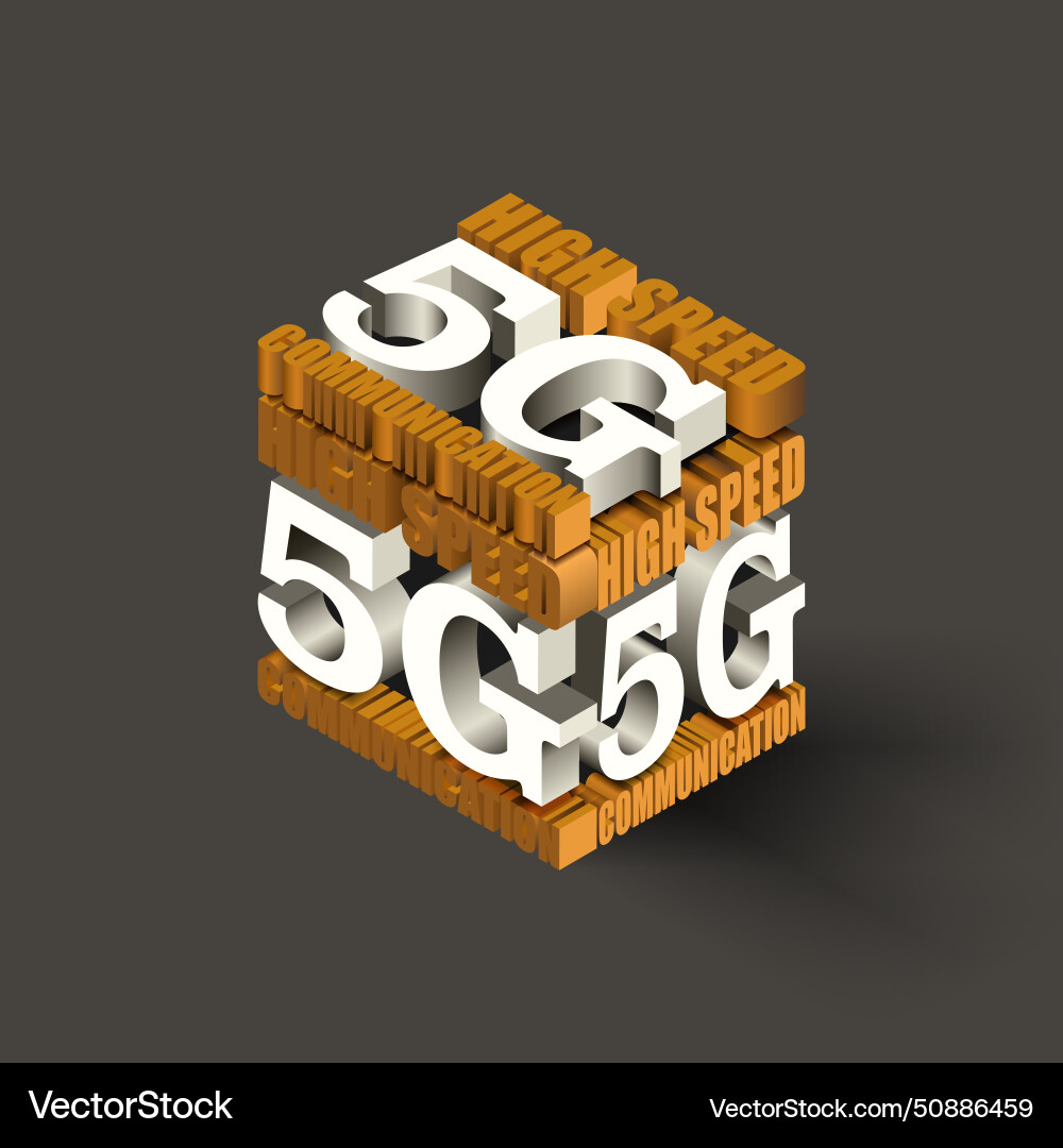 High-speed communication 5g Royalty Free Vector Image