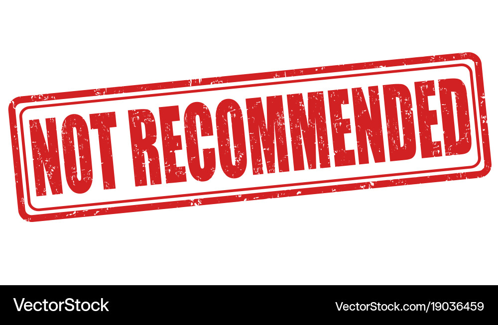 Not recommended stamp Royalty Free Vector Image