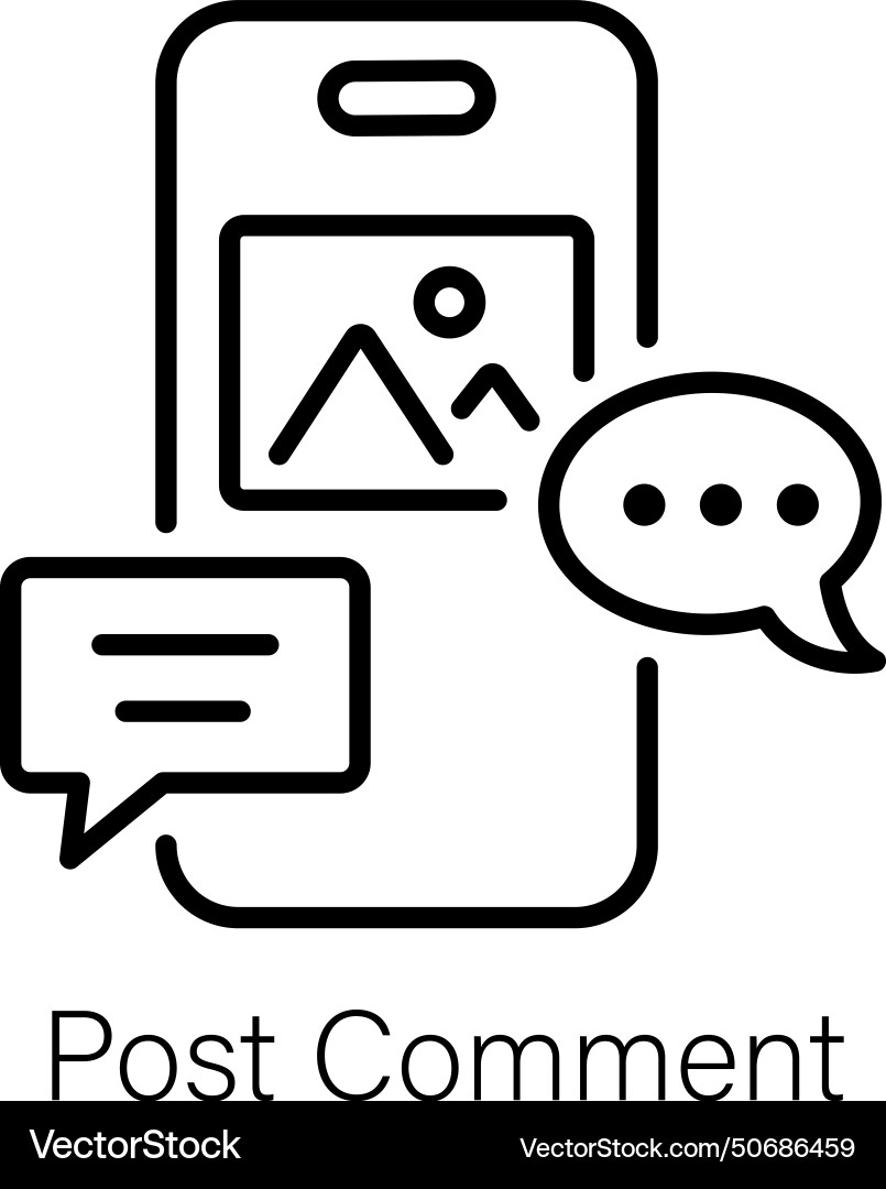 Post comment Royalty Free Vector Image - VectorStock