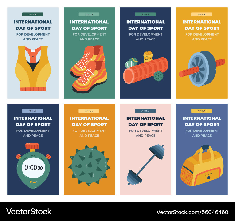 Big colourful set of vertical poster Royalty Free Vector