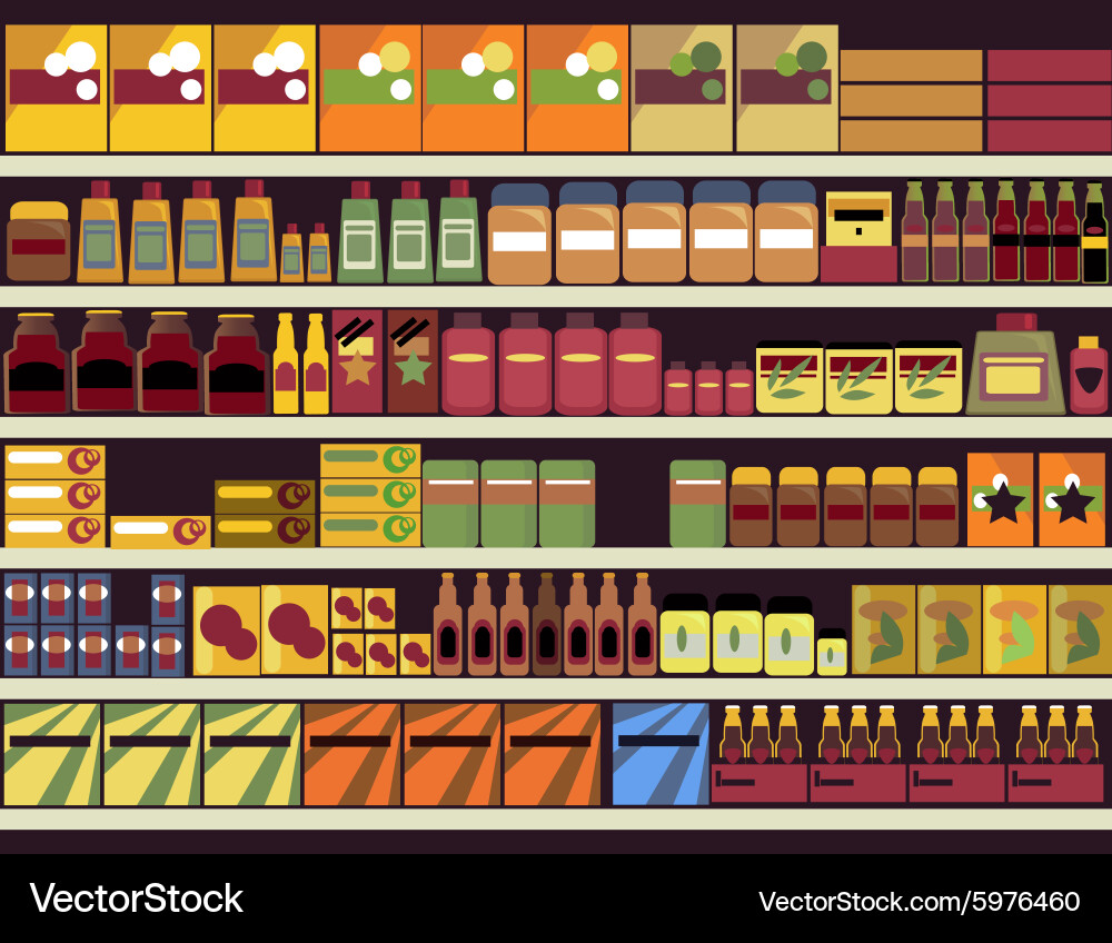 Grocery store background Royalty Free Vector Image