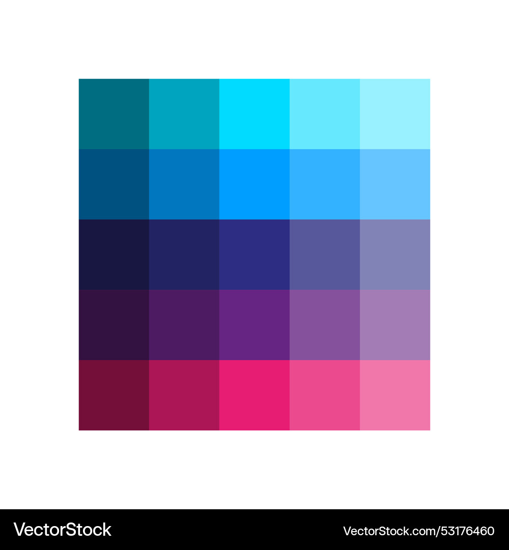 Multicolored palette of cubes color palette Vector Image