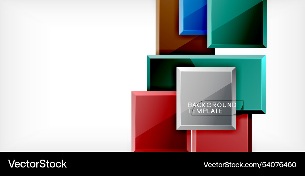 Square shape color abstract geometry Royalty Free Vector