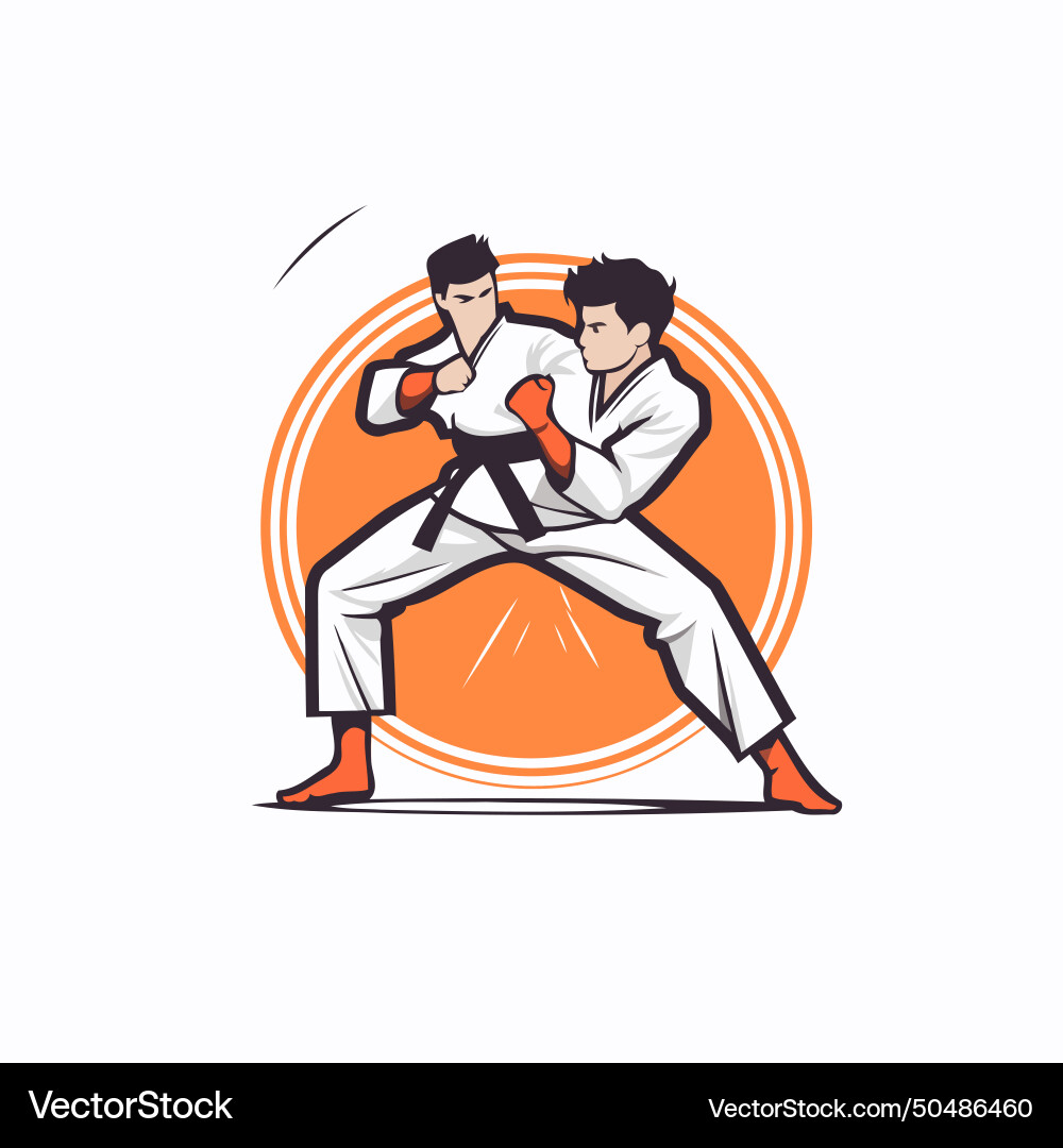 Tae kwon do korean martial art Royalty Free Vector Image