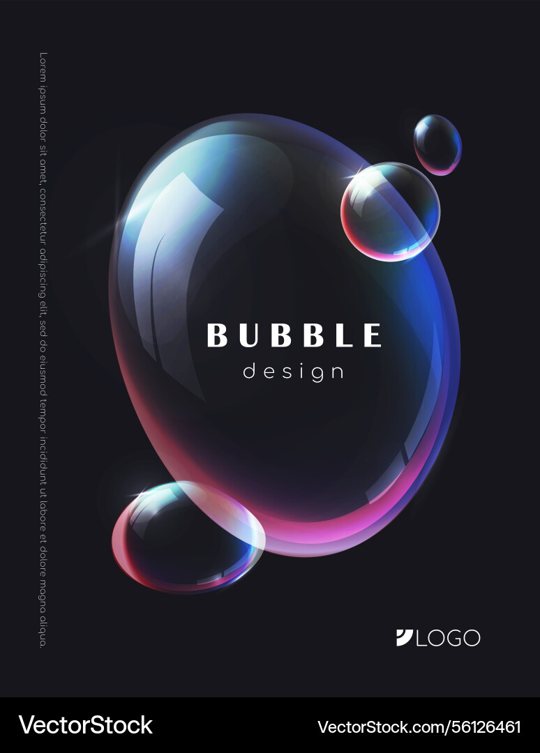 Abstract colorful bubble design poster Royalty Free Vector