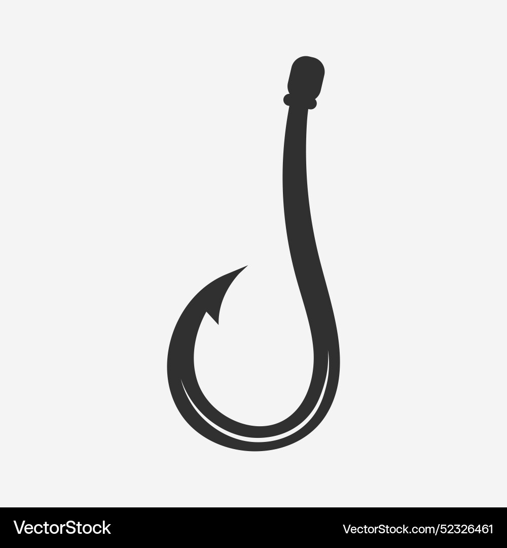 Fishing hook logo design Royalty Free Vector Image