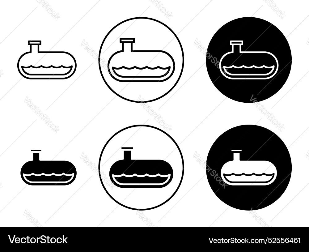 Sewerage tank icon set on white background Vector Image