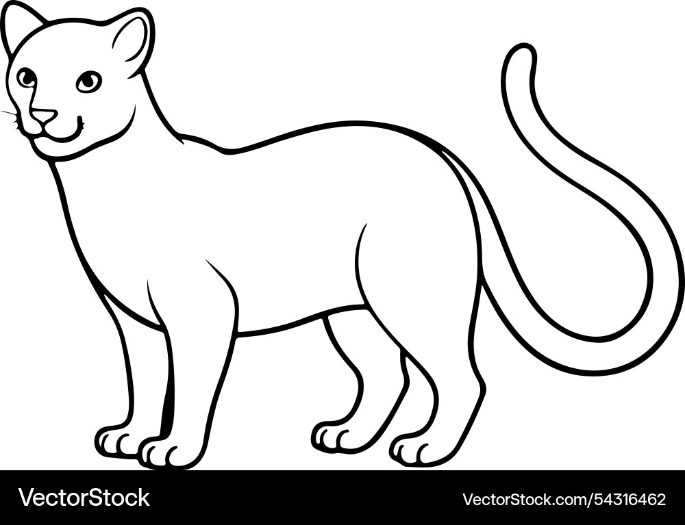 Fossa silhouette Royalty Free Vector Image - VectorStock