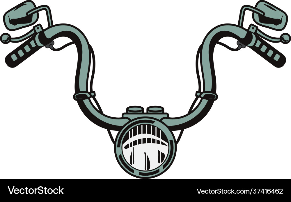 Motorcycle handlebars icon Royalty Free Vector Image