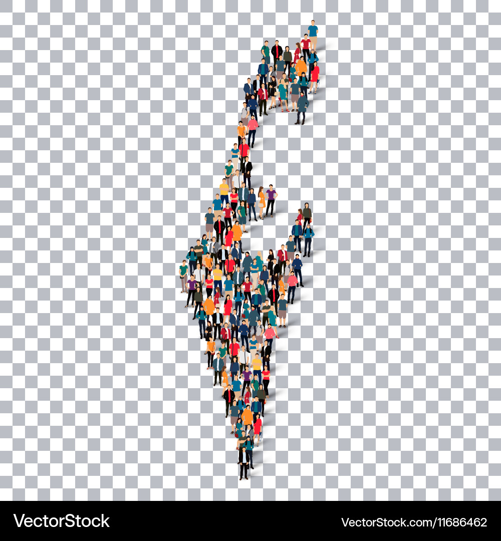 People map country israel Royalty Free Vector Image