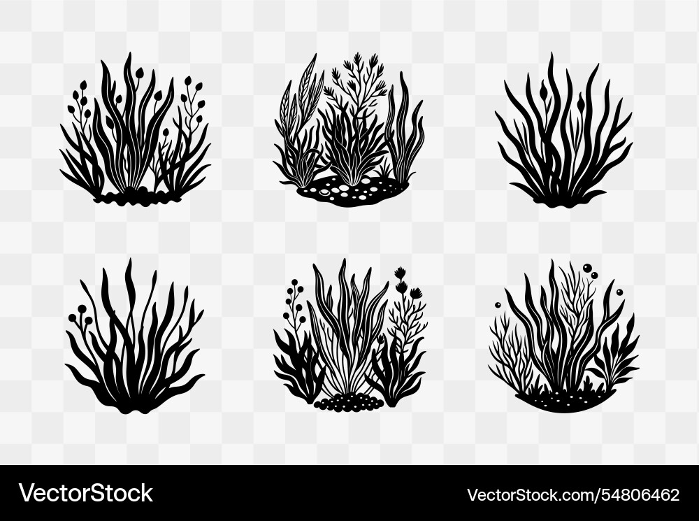 Symbols highlighting world seagrass day Royalty Free Vector