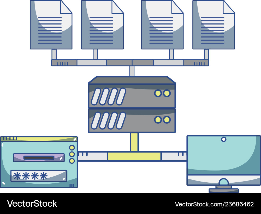 Technology computing cartoon Royalty Free Vector Image