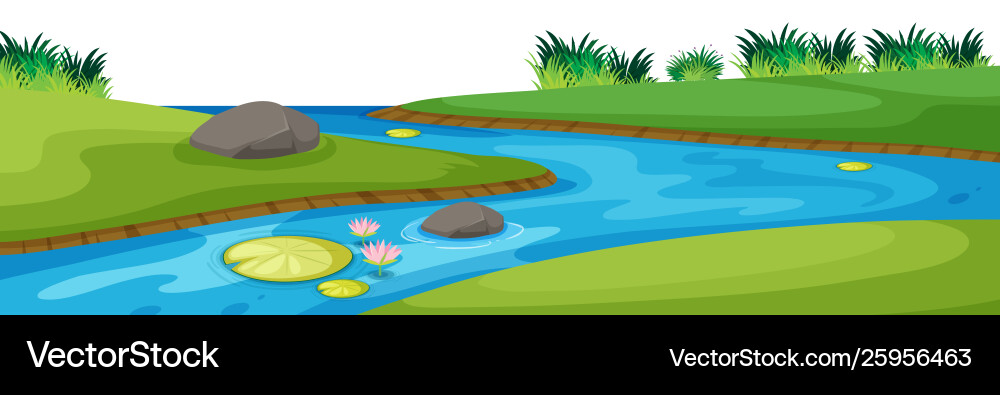 A simple nature landscape Royalty Free Vector Image
