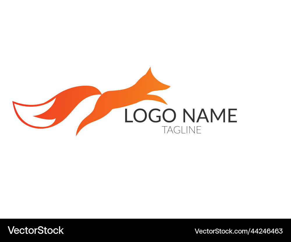 Fox Jumping Logo - Modern & Creative Vector Image