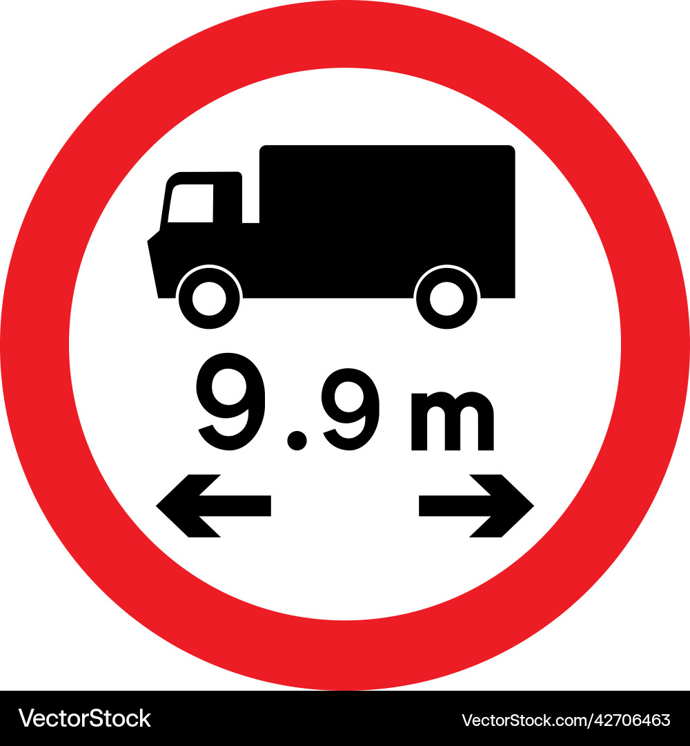 Length restrictions Royalty Free Vector Image - VectorStock