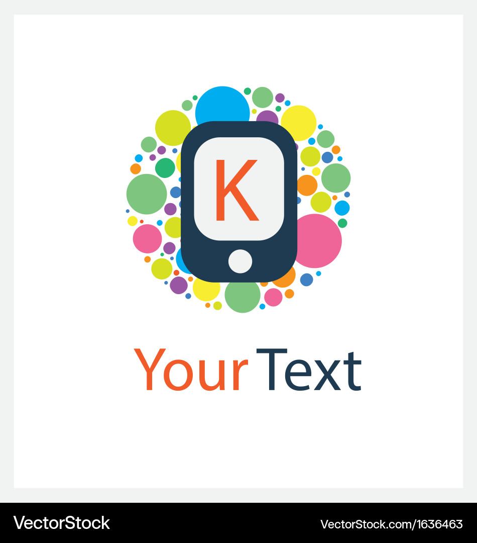 Mobile logo template Royalty Free Vector Image