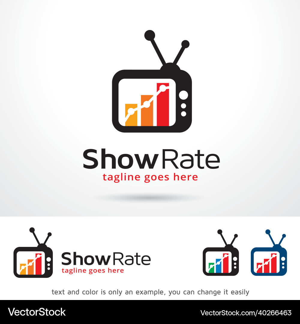 Show rate logo template Royalty Free Vector Image