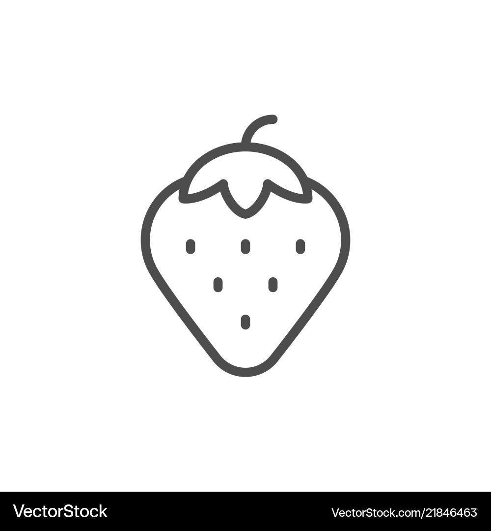 Strawberry line icon Royalty Free Vector Image