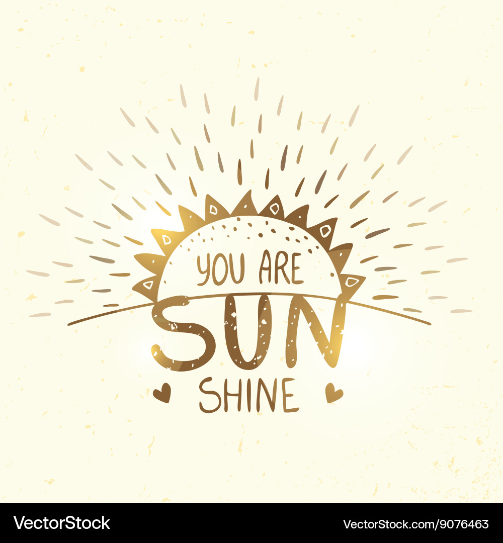 Sunshine gold silhouette Royalty Free Vector Image