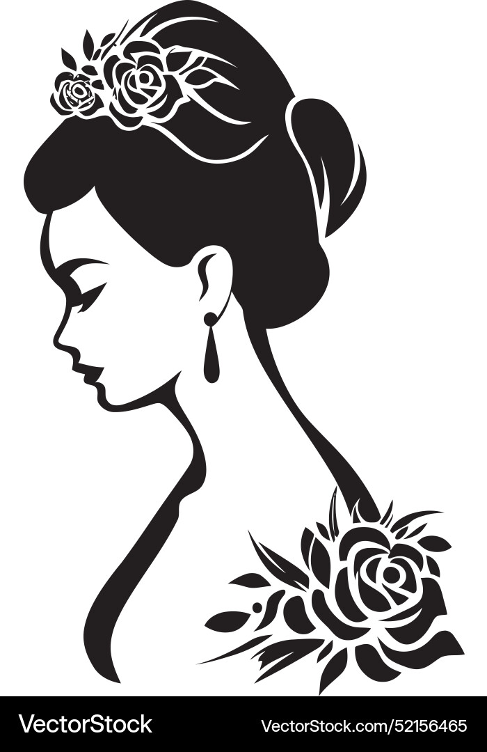 Bride with different wedding accessories bri Vector Image